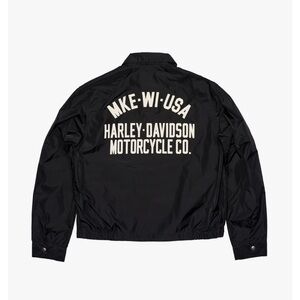 Harley-Davidson | Jackets & Coats | Harley Davidson Medium Mke Nylon Workwear Jacket Black Wi ...